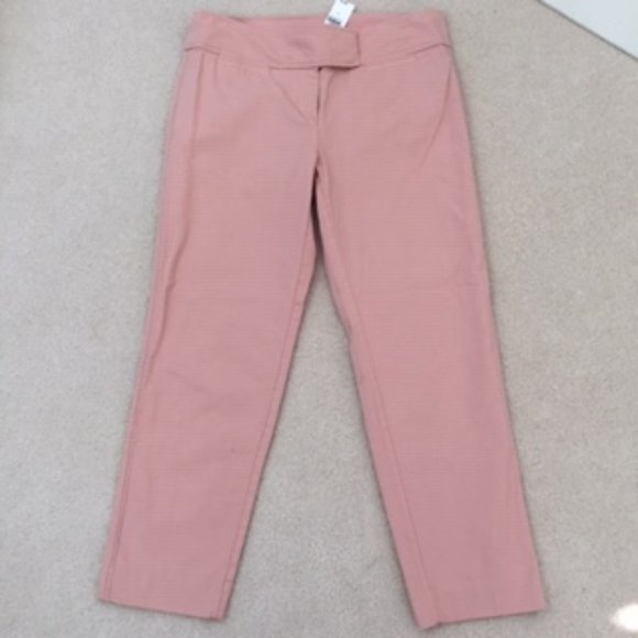 LOFT | Pants & Jumpsuits | Loft Twill Womens Wide Waistband Ankle Pant ...